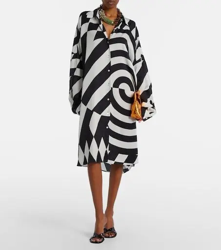 Dries Van Noten Printed Shirt Dress