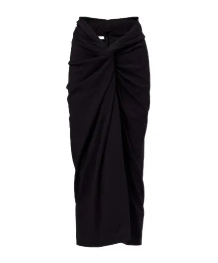 Dries Van Noten Gathered Cotton Midi Skirt