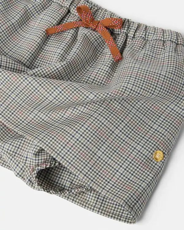 Versace Check-pattern Mini Skirt With Bow Detail