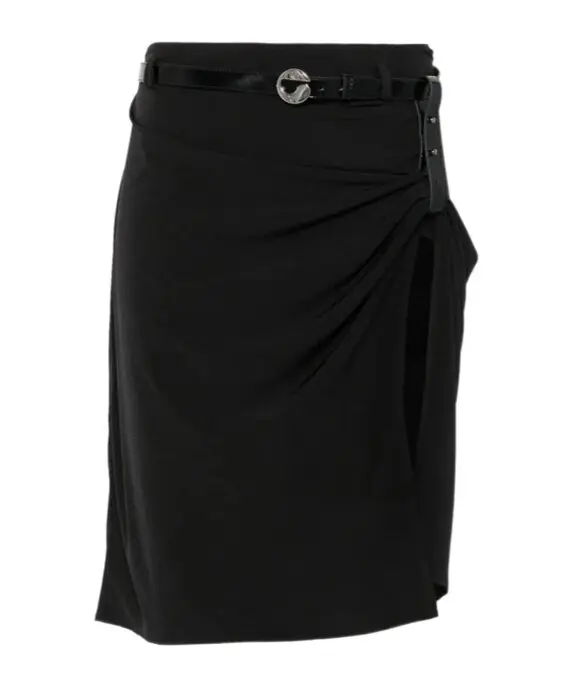 Coperni Belted Ruched Midi Skirt