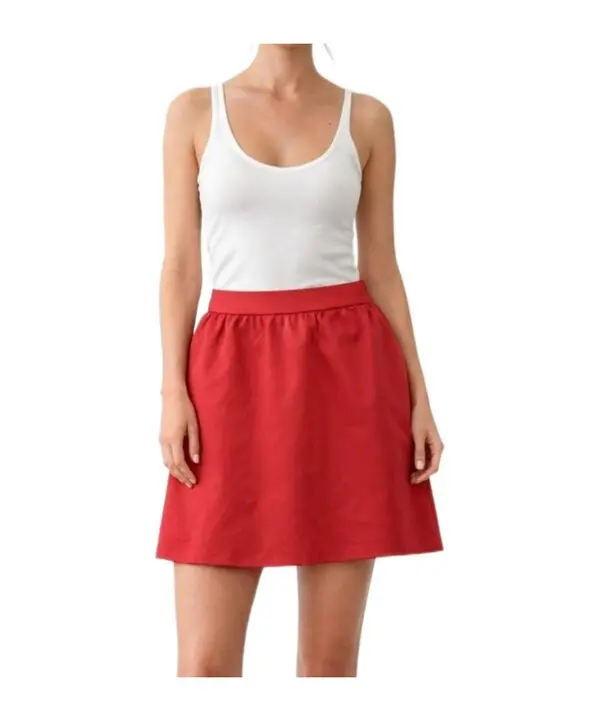 Red Valentino Solid Color Midi Skirt
