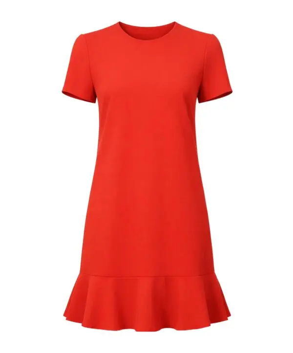 Red Valentino Round Neck Short Sleeve Dress