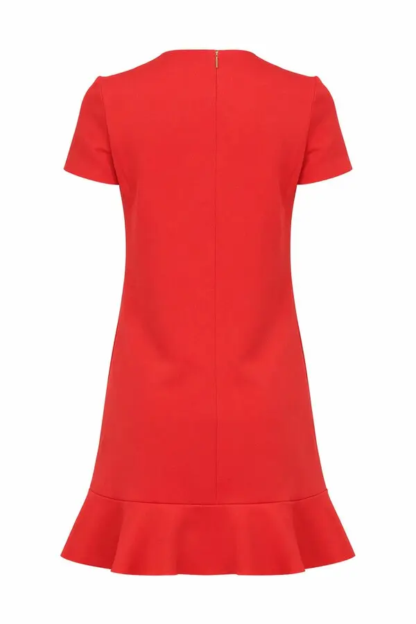 Red Valentino Round Neck Short Sleeve Dress