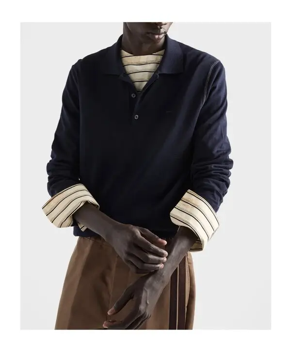 Prada Long-sleeved Wool Polo Sweater - No