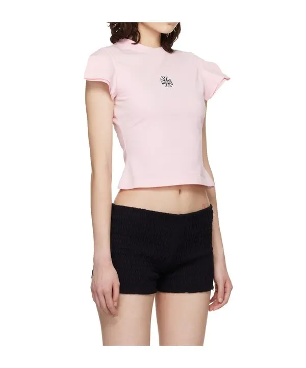 Vetements Biker Cross Logo Front Sleeve T-shirt