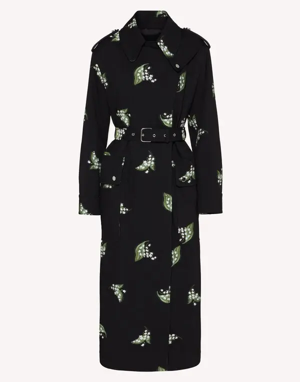 Red Valentino May Lily Jacquard Trench Coat