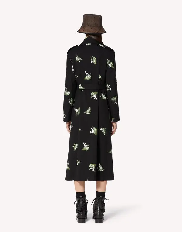 Red Valentino May Lily Jacquard Trench Coat