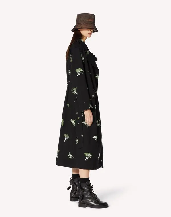 Red Valentino May Lily Jacquard Trench Coat