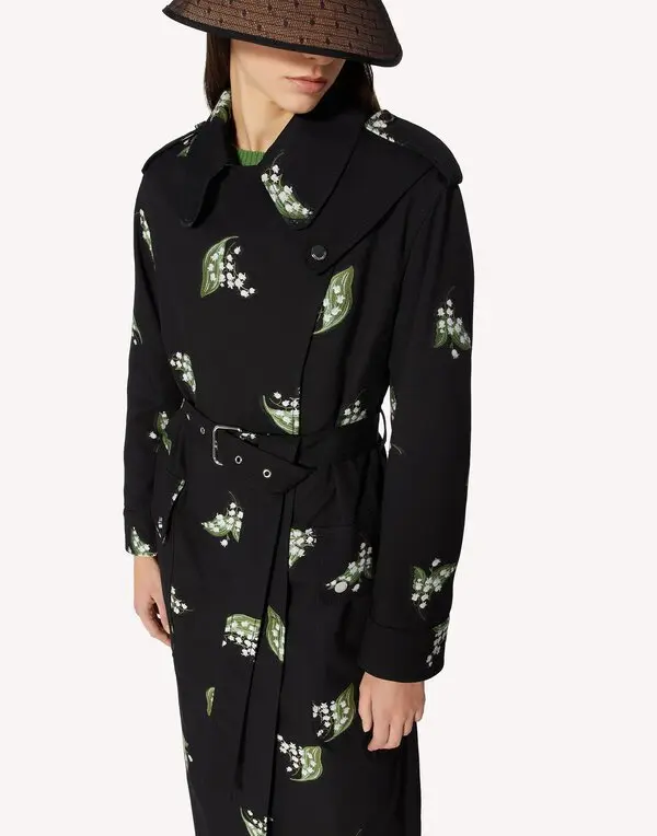 Red Valentino May Lily Jacquard Trench Coat
