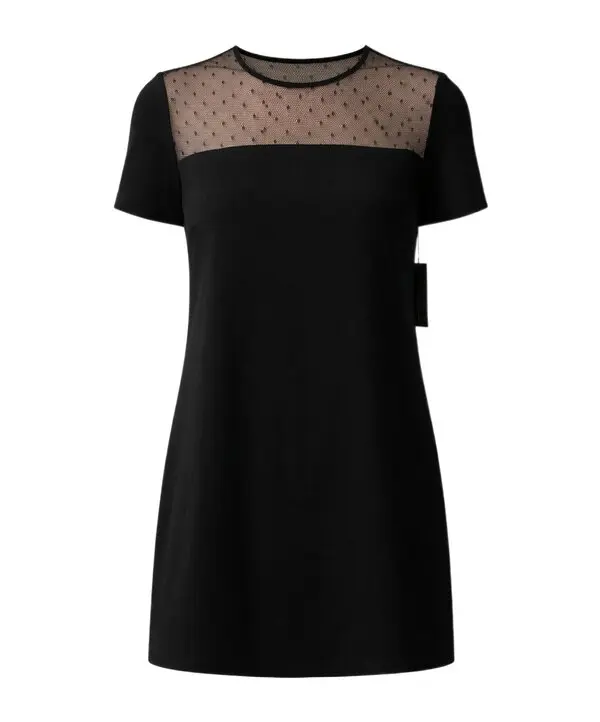 Red Valentino Round Neck Short Sleeve Dress