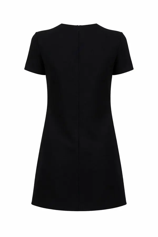 Red Valentino Round Neck Short Sleeve Dress