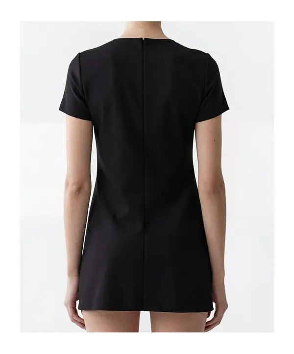 Red Valentino Round Neck Short Sleeve Dress