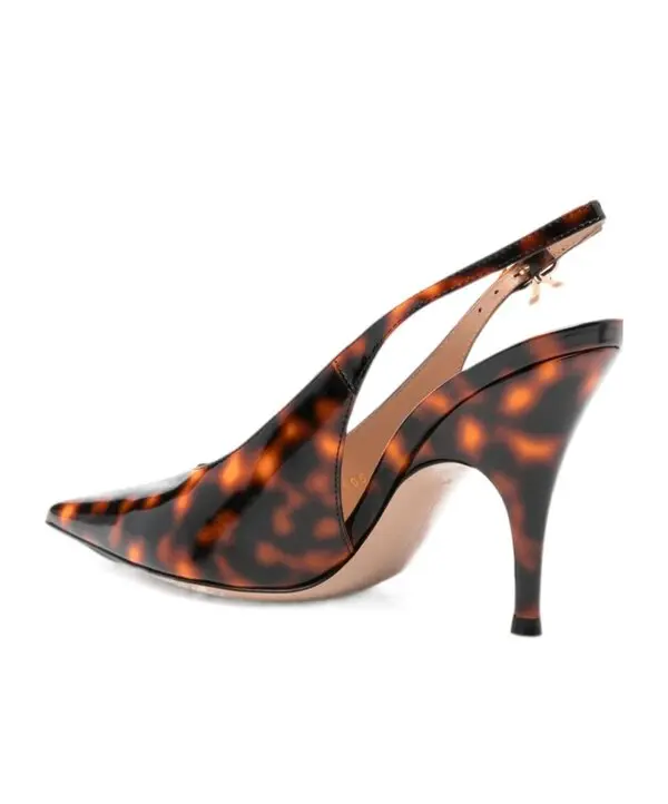 GIANVITO ROSSI Sofia Sling Tortoiseshell-effect Slingback Pumps