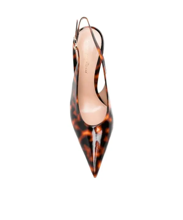 GIANVITO ROSSI Sofia Sling Tortoiseshell-effect Slingback Pumps