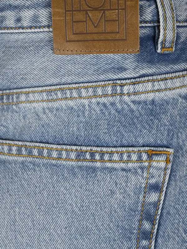 TOTEME Logo Patch Denim Shorts - No