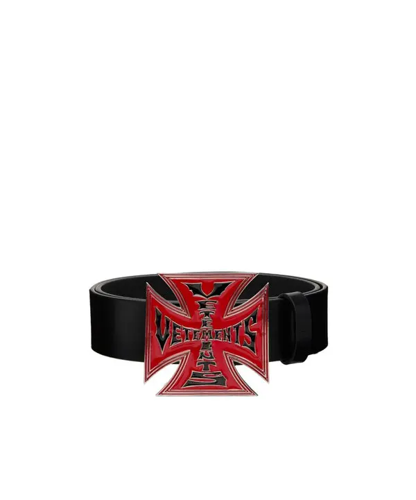 Vetements Cross-buckle Leather Belt