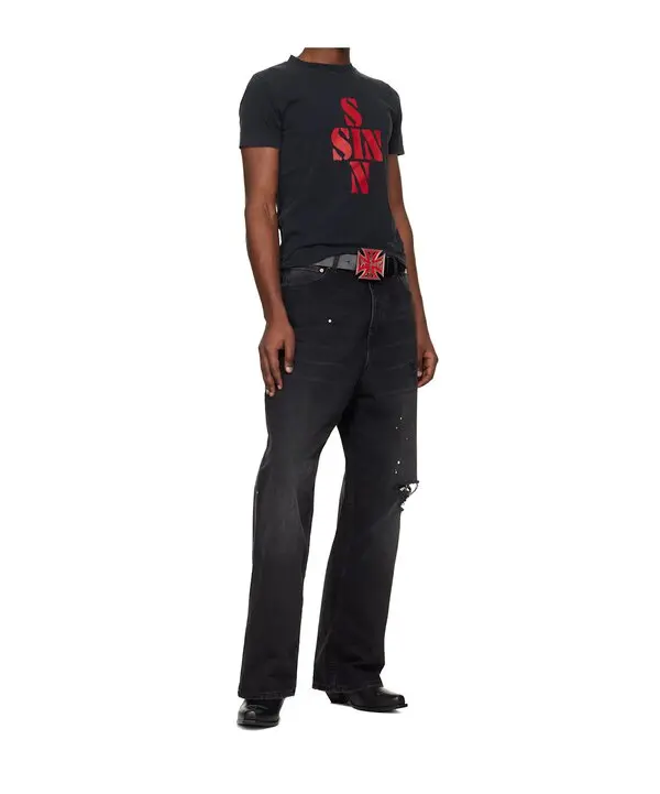 Vetements Cross-buckle Leather Belt
