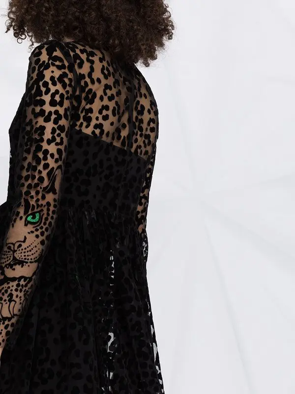 Red Valentino Leopard Print Mini Dress