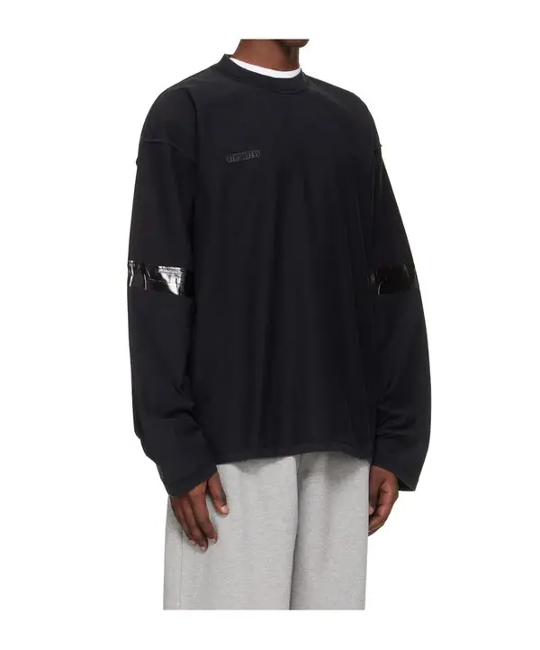 Vetements Crew Neck Long Sleeve T-shirt With Appliqué Cuffs