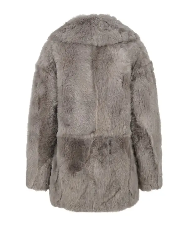 BLANCHA Long-sleeved Fur Jacket With Gathered Cuffs