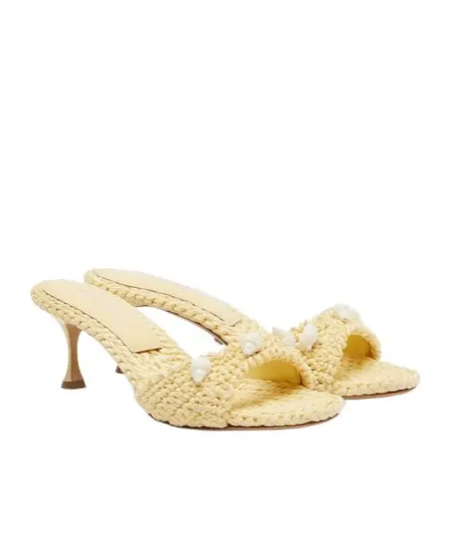 MACHMACH Embellished Crochet Mules