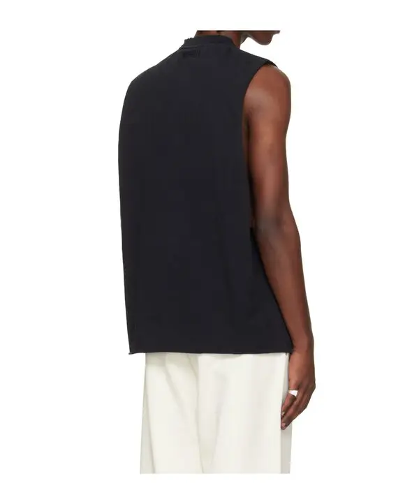 Vetements Leather Cross Vest With Motorcycle Logo