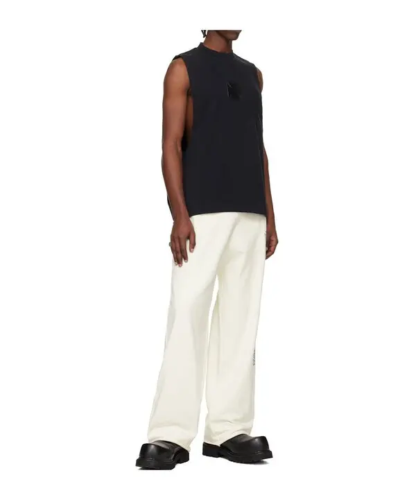 Vetements Leather Cross Vest With Motorcycle Logo