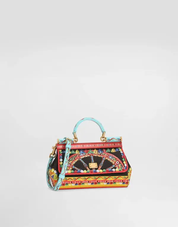 Dolce & Gabbana Dolce Gabbana Mini Carretto-printed Sicily Handbag