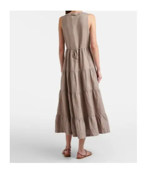 Heidi Klein Zakynthos Tiered Linen Midi Dress