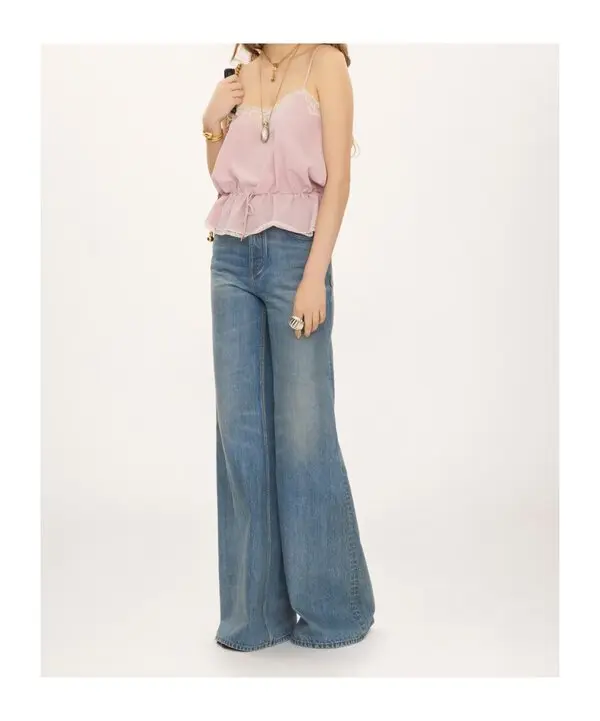 Chloé Drawstring Camisole Top - Dark Lilac