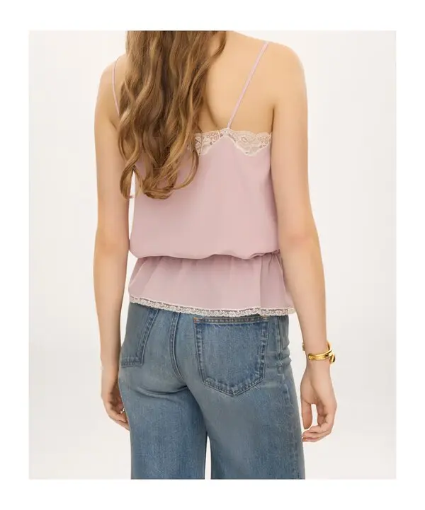 Chloé Drawstring Camisole Top - Dark Lilac