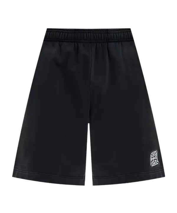 Vetements Biker Cross Logo Detailed Shorts - Black