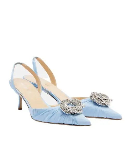 MACHMACH Galaxy Embellished Organza Slingback Pumps