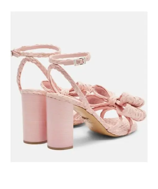 MACHMACH Cadeau Raffia-effect Sandals