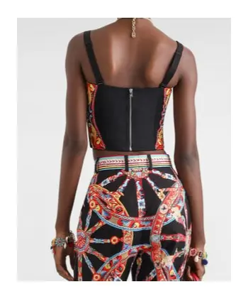 Dolce & Gabbana Carretto-print Charmeuse Top