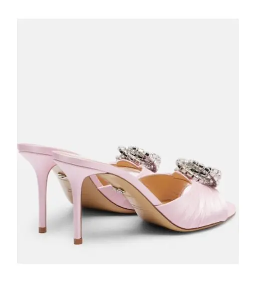 MACHMACH Galaxy 85 Embellished Satin Mules