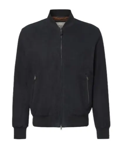 TOD'S Suede Bomber Jacket - Black