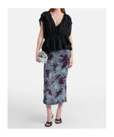 Dries Van Noten Ruffled Jersey Top