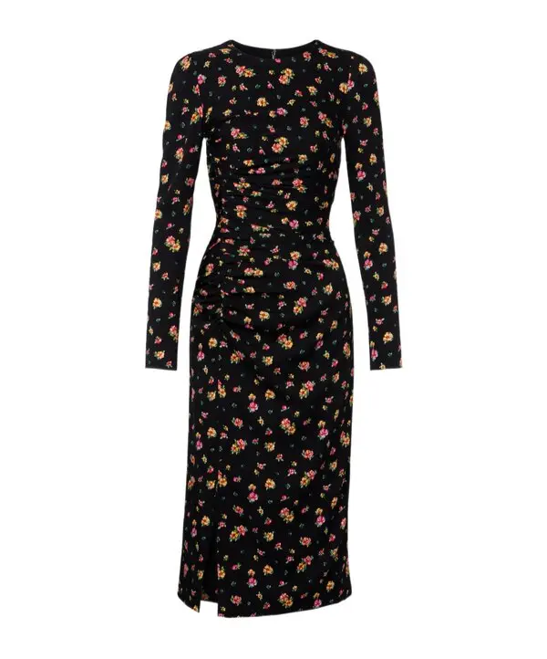 Dolce & Gabbana Floral Silk-blend Midi Dress