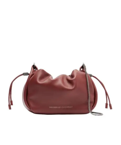 Brunello Cucinelli Mellow Mini Leather Crossbody Bag