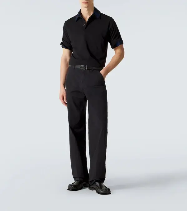 Dries Van Noten Cotton Jersey Polo Shirt