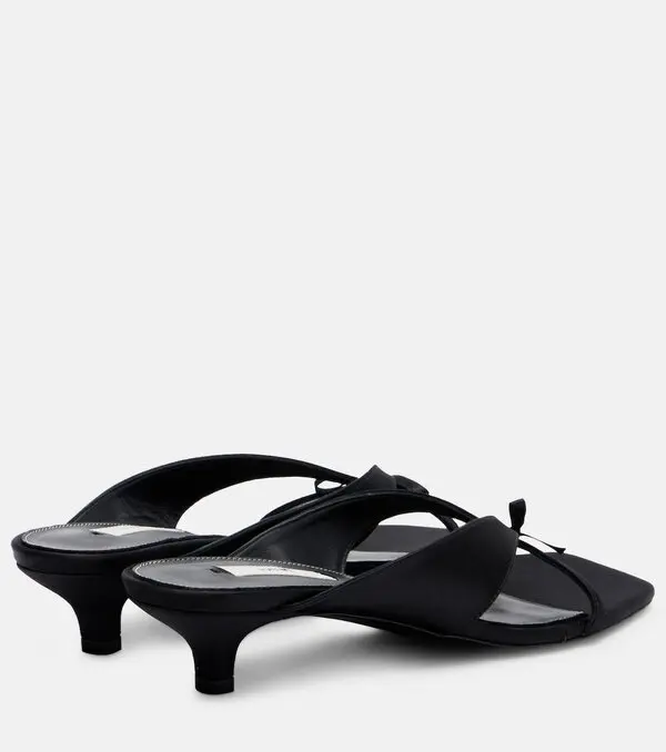 TOTEME Bow-decorated Satin High-heeled Sandals