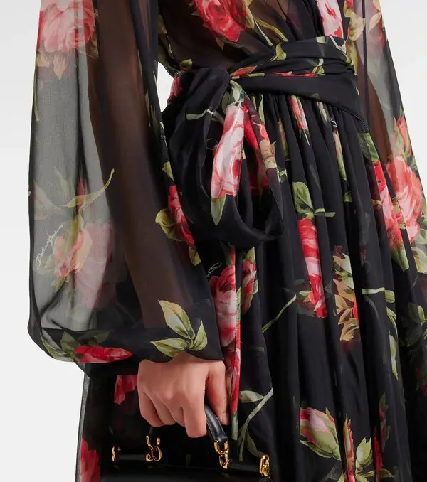 Dolce & Gabbana Floral Silk Midi Dress
