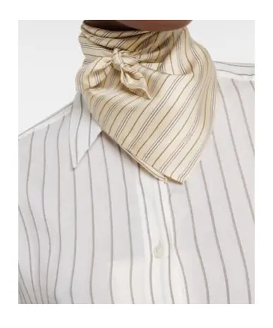 TOTEME Striped Silk Scarf
