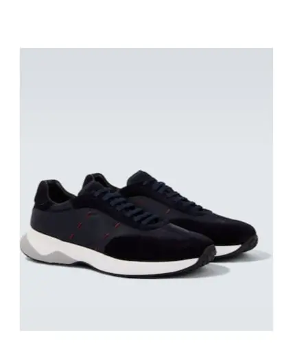 Kiton Suede-trimmed Sneakers