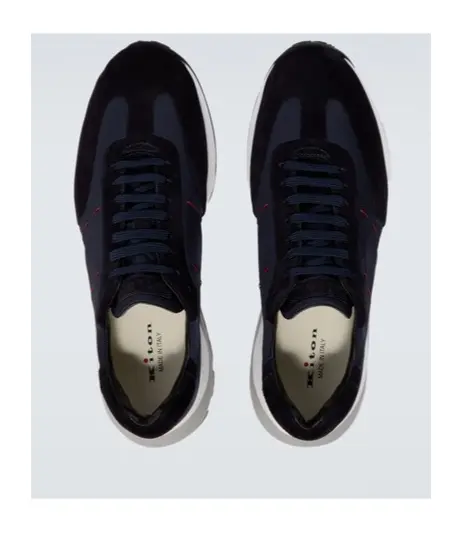 Kiton Suede-trimmed Sneakers