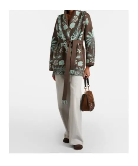 Alanui Echoes Of The Island Wool And Cotton Cardigan