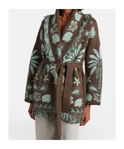 Alanui Echoes Of The Island Wool And Cotton Cardigan
