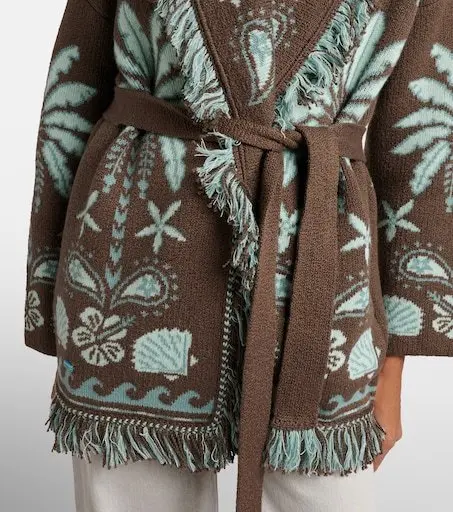 Alanui Echoes Of The Island Wool And Cotton Cardigan