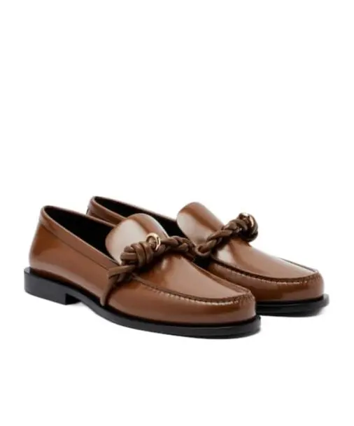JIL SANDER Tangle Leather Loafers